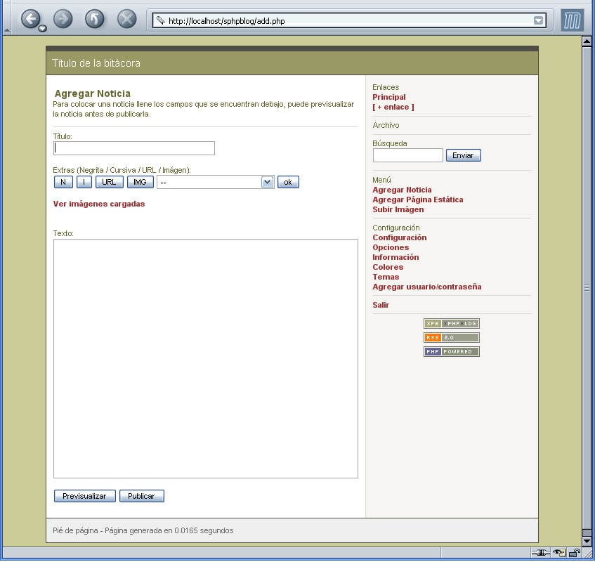 Instalación de Simple PHP Blog (Tutorial parte II) | Bitácora de Javier ...