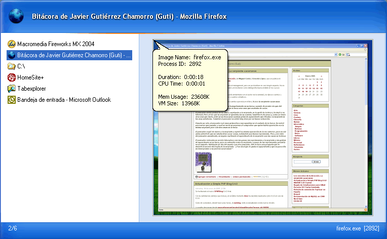 TaskSwitchXP Pro 1.1.2 Alpha | Bitácora de Javier Gutiérrez Chamorro (Guti)