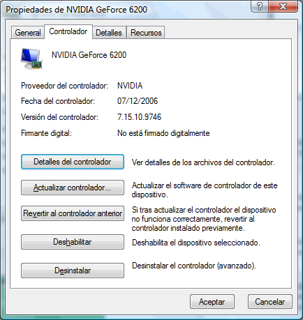 Drivers de nVidia: BSOD | Bitácora de Javier Gutiérrez Chamorro (Guti)