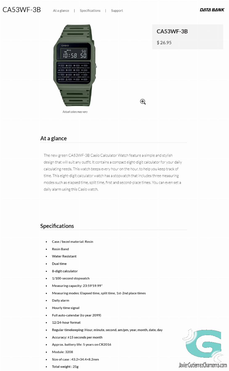 El cronómetro en los relojes Casio | Bitácora de Javier Gutiérrez ...