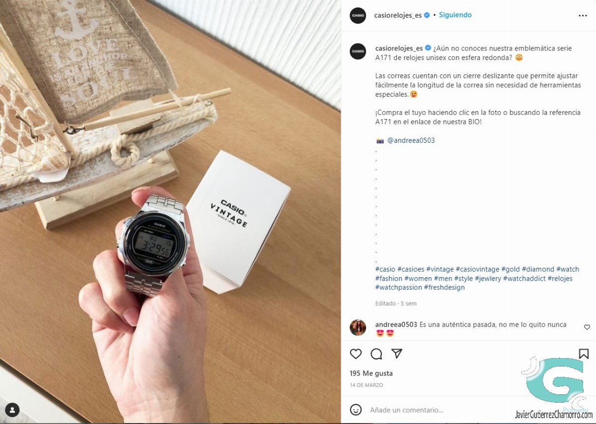 Los relojes Casio de Instagram | Bitácora de Javier Gutiérrez Chamorro ...