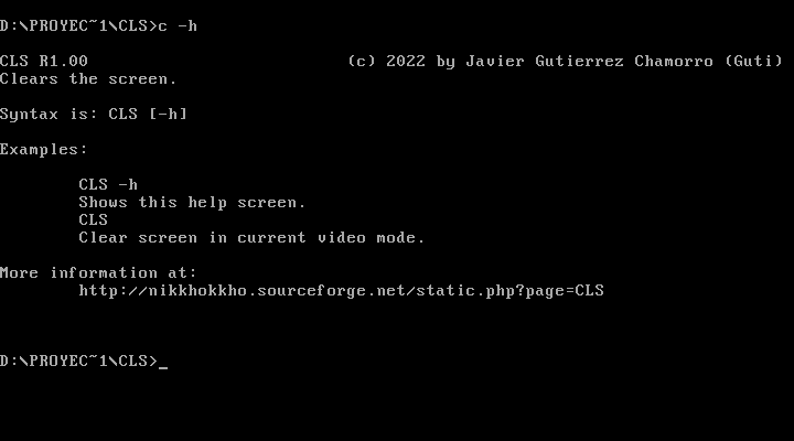 CLS para DOS | Bitácora de Javier Gutiérrez Chamorro (Guti)